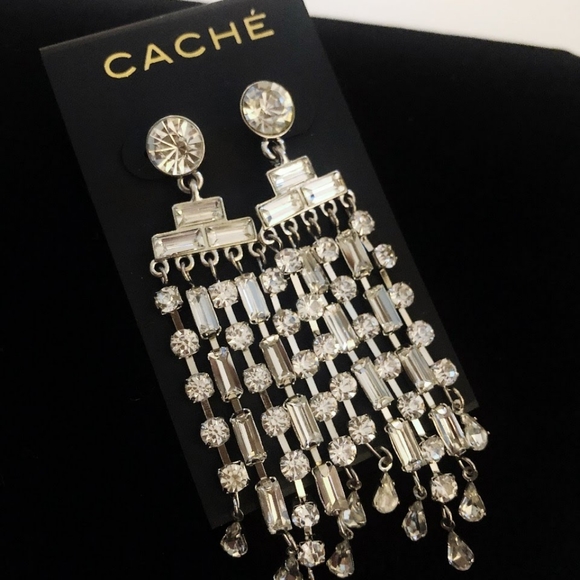 Cache | Jewelry | Cache Crystal Drop Earrings Nwt 45 | Poshmark